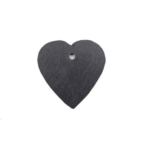 Petite Ardoise Cœur 7 × 7 cm Naturelle Mosaïque